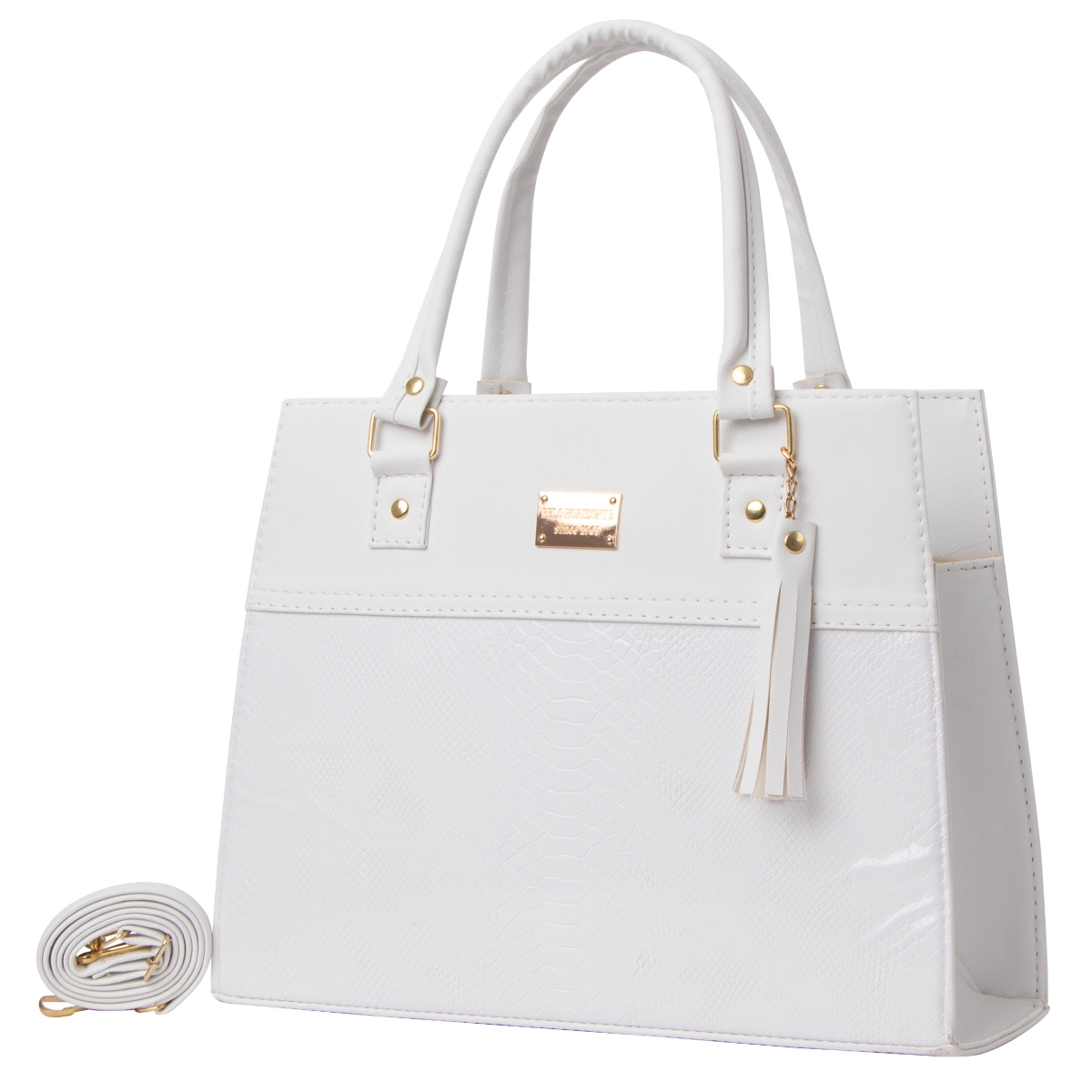 Nelo: Bolsa Fana Maura Color Blanco Refinada