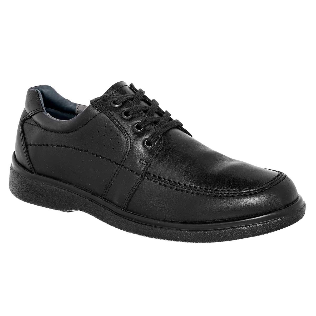 Nelo: Zapatos confort y diabetico Exterior Piel Color Negro Para Hombre ...